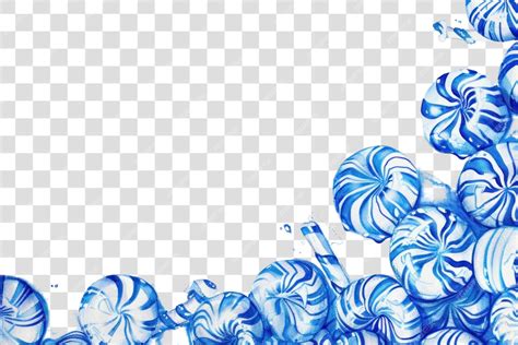 Blue Candy Swirl Border Premium Ai Generated Psd