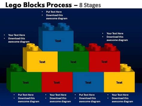 PowerPoint Slidelayout Diagram Lego Blocks Ppt Design