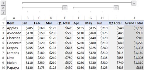 How To Group Columns In Excel