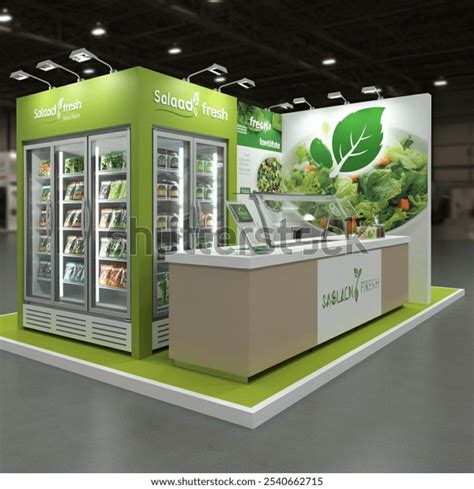 Trade Show Booth Salad Bar Counter Ai Generated Image 2540662715