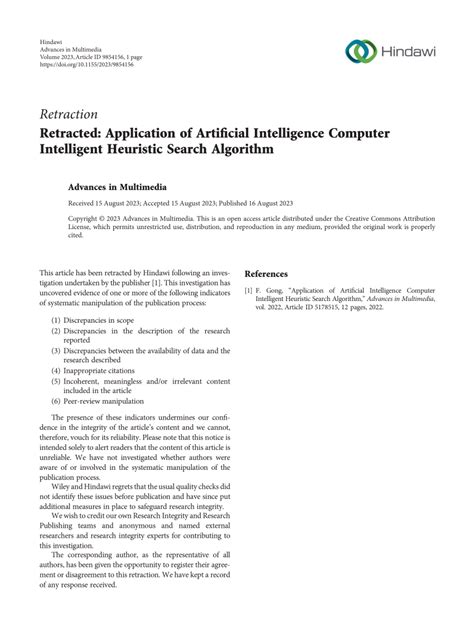 Pdf Retracted Application Of Artificial Intelligence Computer