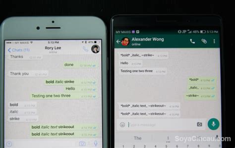 WhatsApp Now Offers Text Formatting On Their IPhone App SoyaCincau