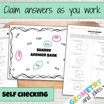 Circles Unit Review Test Prep Geometry By Geometry And Jokes TPT