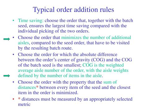 Ppt Order Picking Pick Sequencing And Batching Powerpoint
