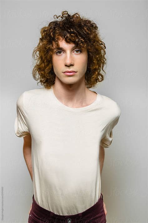 Young Man Portrait With Genderless Make Up By Stocksy Contributor