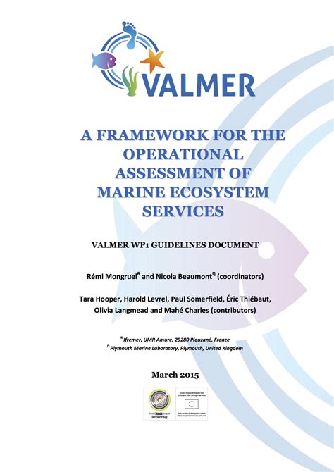 A Framework For The Operational Assessment Of Marine Ecosystem Services Participatory Assessment