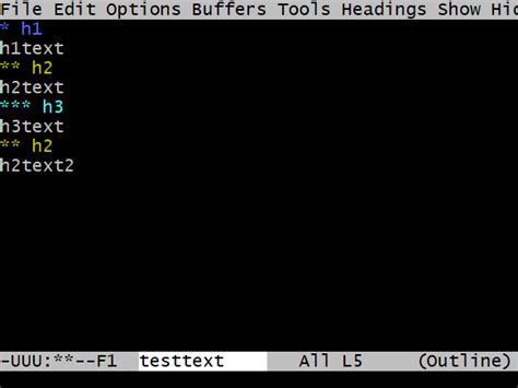 Emacsでアウトラインエディタ。outline Mode編
