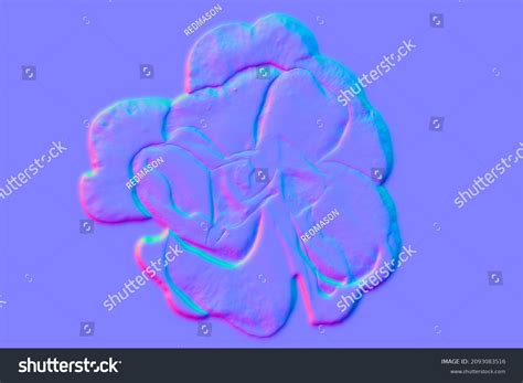 Rose Flower Normal Map 3d Illustration Stock Illustration 2093083516