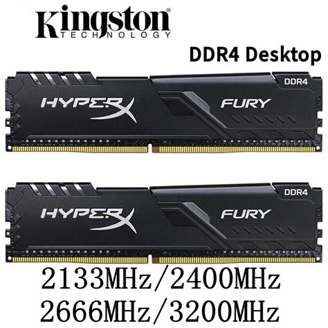 Free ShippingKingston HyperX DDR4 RAM 4GB 8GB 16GB 2133 2400 2666 3200 3600MHz Fury DIMM