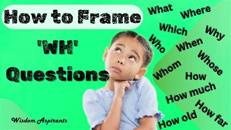 How To Frame Wh Questions Easily Framing Wh Questions In English