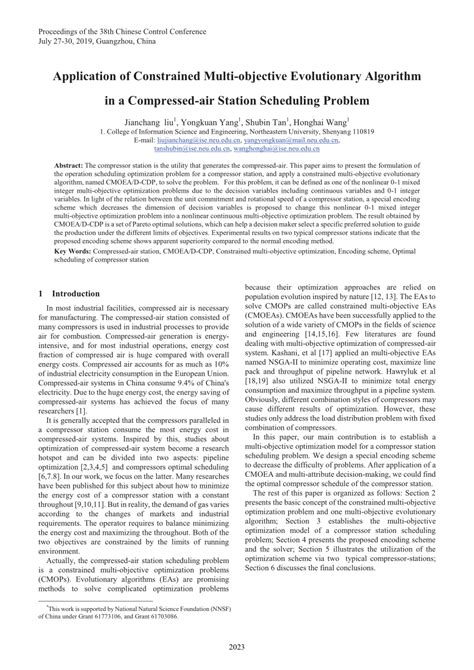 pdf application of constrained multi objective evolutionary algorithm