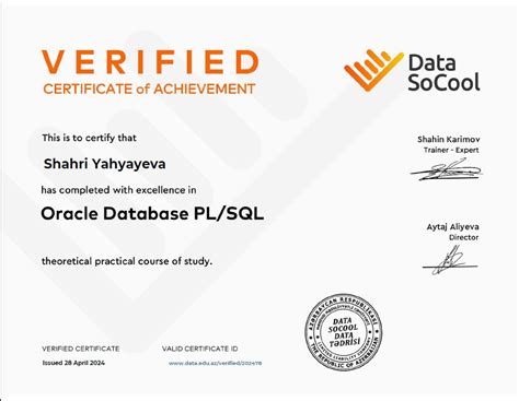 Shahri Yahyayeva On Linkedin Plsql Sql Sqldeveloper Plsqldeveloper