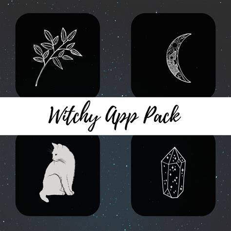 Witchy Theme App Icon Pack 45 App Pack Etsy Ireland