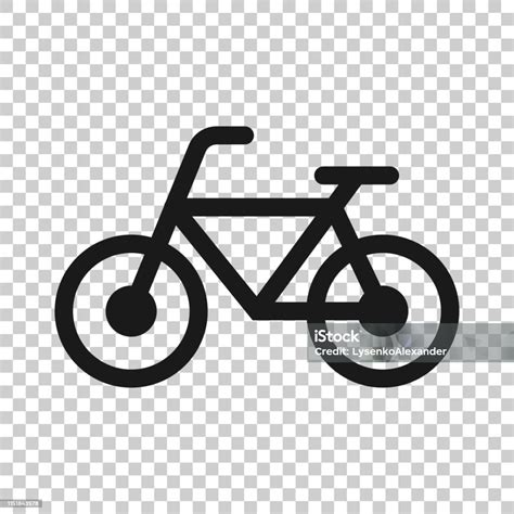 투명 한 스타일의 자전거 기호 아이콘입니다 고립 된 배경에 자전거 벡터 일러스트 사이클링 비즈니스 개념입니다 도로에 대한 스톡 벡터 아트 및 기타 이미지 Istock