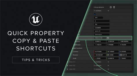 tip you can vastly speed up the copy and pasting of property values