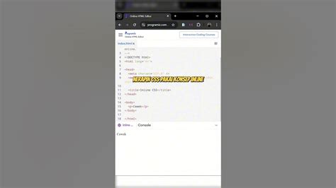 Rahasia Cowok Pakek Konsep Inline Css Css 4 Inlinecss Css Belajarcss Csstutorial