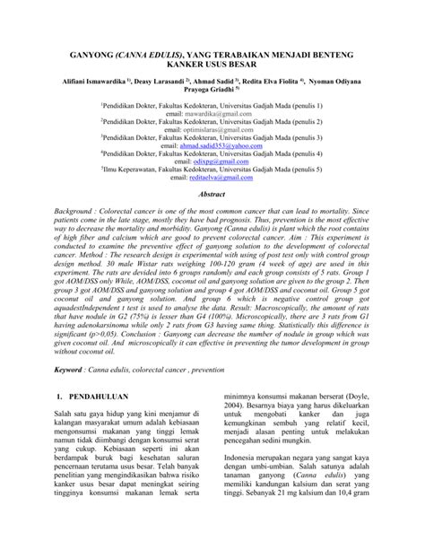 Ganyong Canna Edulis Yang Terabaikan Menjadi