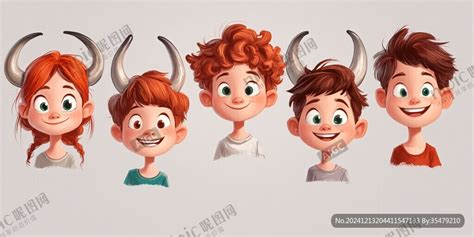 Ai创作图动漫风格卡通儿童 趣味卡通人物形象设计 卡通人物形象设计 卡通写实人物 卡通人物造型设计 儿童品牌卡通形象 动画卡通人物设计 牛孩插 儿童头像插画 卡通形像设计 大头卡通形象设计