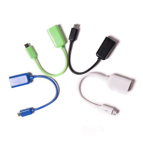 PC Colorful Micro USB OTG Cable Adapter For Mobile Phone Tablet Camera Micro Male To USB
