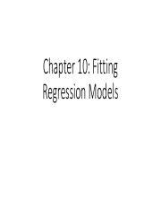 Fitting Regression Models Understanding Models And Predicting Course Hero