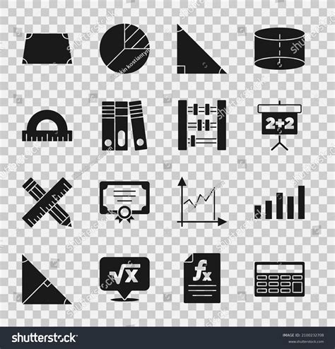 Set Calculator Graph Schedule Chart Diagram Stock Vector Royalty Free