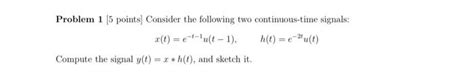 solved problem 1 5 points consider the following two