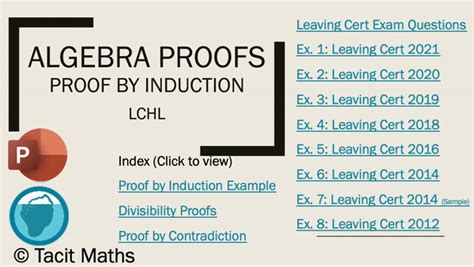 Proof By Induction And Other Algebra Proofs How To Revise