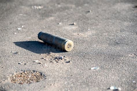 Shell Casing After A Shooting Battle In Ukraine Stock Image Image Of