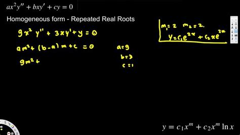 cauchy euler differential equations 2nd order 2 differential