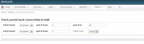 Web Based Patch Panel Cable Management Device Software