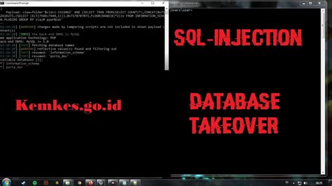 Bug SQL Injection Kemkes Go Id Kementerian Kesehatan Database Takeover YouTube