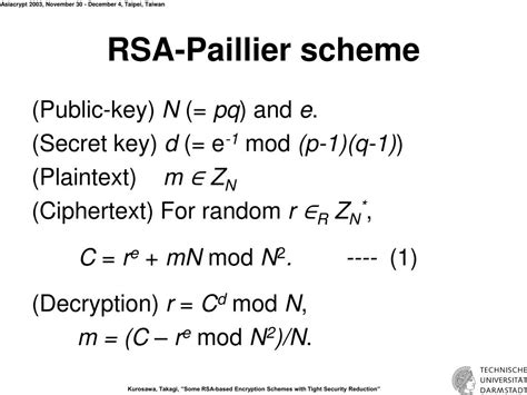 Ppt Rsa Encryption Schemes Security Tight Reduction Guidelines On Semantic And One Wayness