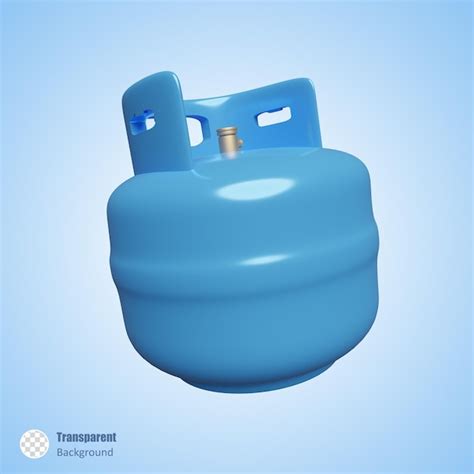 3d 렌더링 디자인의 파란색 가스관 프리미엄 Psd 파일