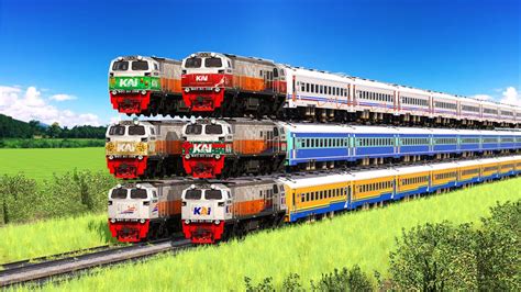 Kereta Api Menumpuk Diatas Kereta Api Trains On Top Of The Train Crossing Trainz Simulator