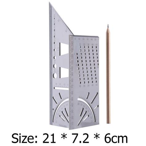 T Type 3d 4590 Degree Mitre Angle Woodworking Scribe Mark Line Ruler Carpenter Measuring Square