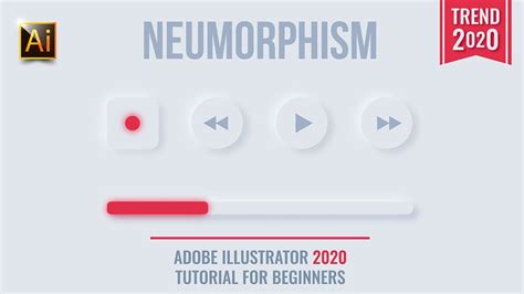 neumorphism simple ui design trend 2020 adobe illustrator 2020