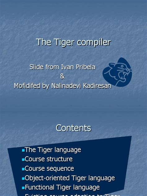 Tiger Language Parsing Compiler
