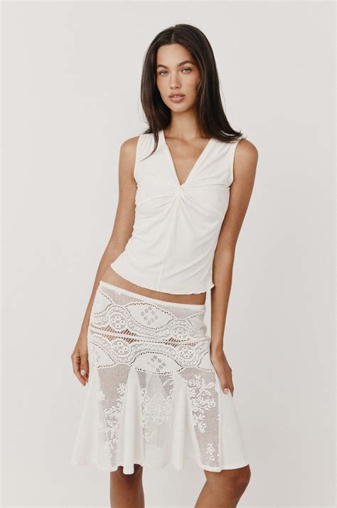 Grace Skirt White With Jéan