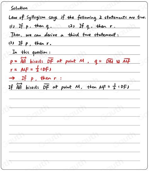 Solved Use The Law Of Syllogism To Form A New Conditional Statement