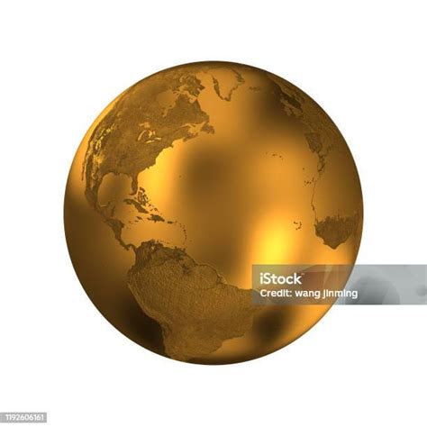 Modelo De Tierra De Textura Metálica 3d Foto De Stock Y Más Banco De