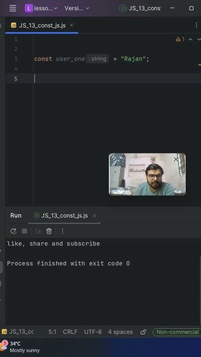 Const Keyword In Javascript Javascript Coding Viral Shorts