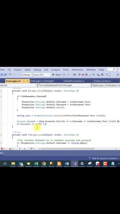 Login Form With Md5 Hash Password Remember User Using Entity Framework Youtube