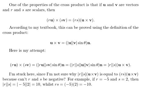 Solved One Of The Properties Of The Cross Product Is That If Chegg