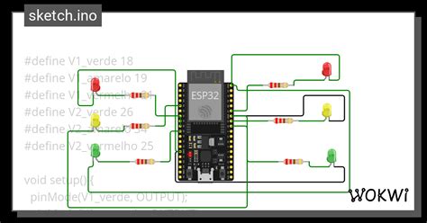 Cruzamento Wokwi Esp32 Stm32 Arduino Simulator