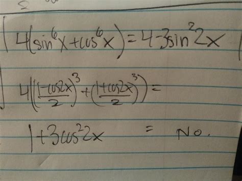 Help With Trig Identity Problem Raskmath