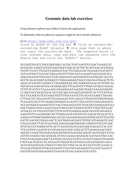 genomic data lab exercises