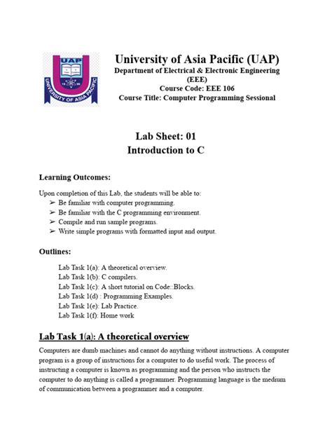 Lab Sheet 1 Pdf