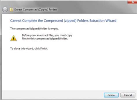 Solution To The Cannot Complete The Compressed Folder Extraction Wizard Error Techyv