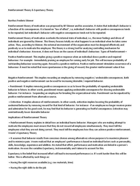 Reinforcement Theory Download Free Pdf Reinforcement Motivational