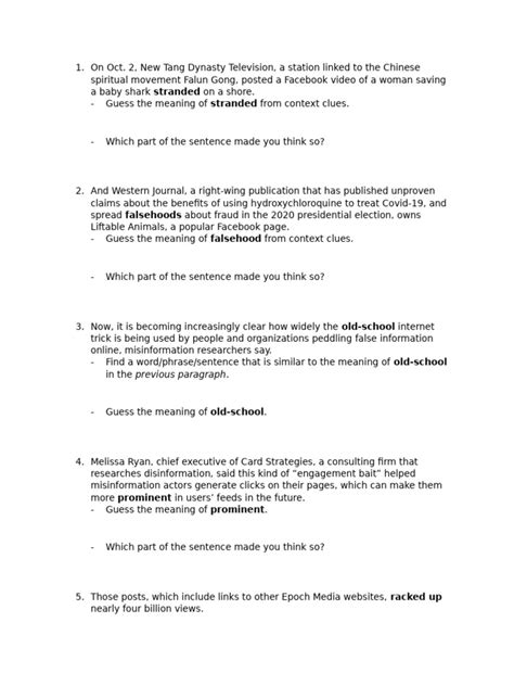 Reading 3 Context Clues Pdf Social Science Computers